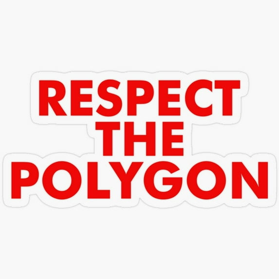 Respect The Polygon Transparent Sticker Phone Decal Water Bottle ...