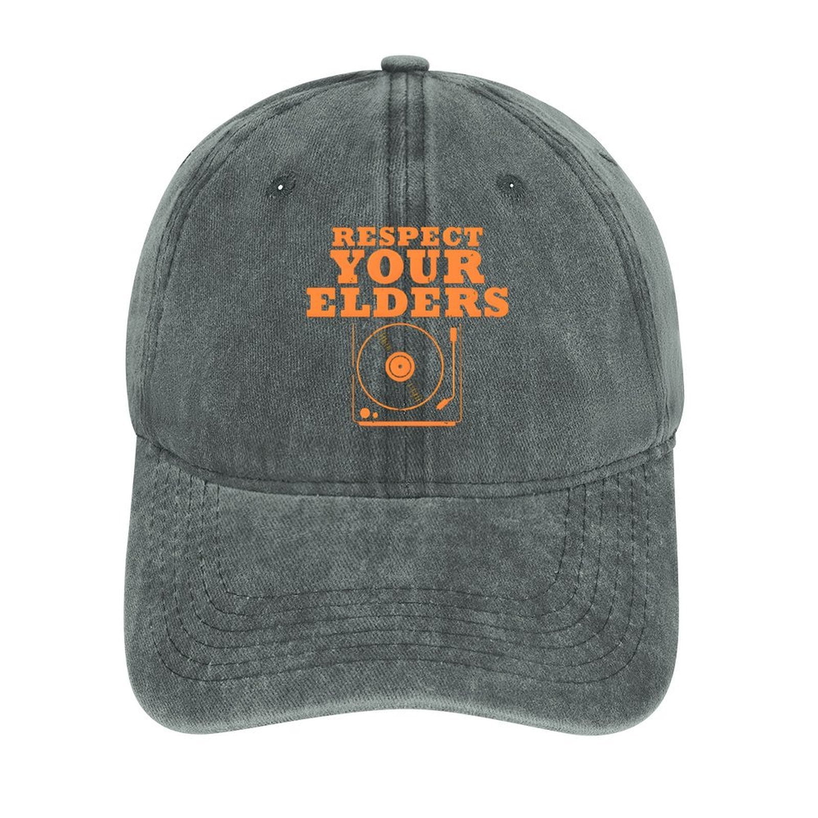 Respect Your Elders Gray Hat Adjustable Funny Fashion Unisex Baseball ...