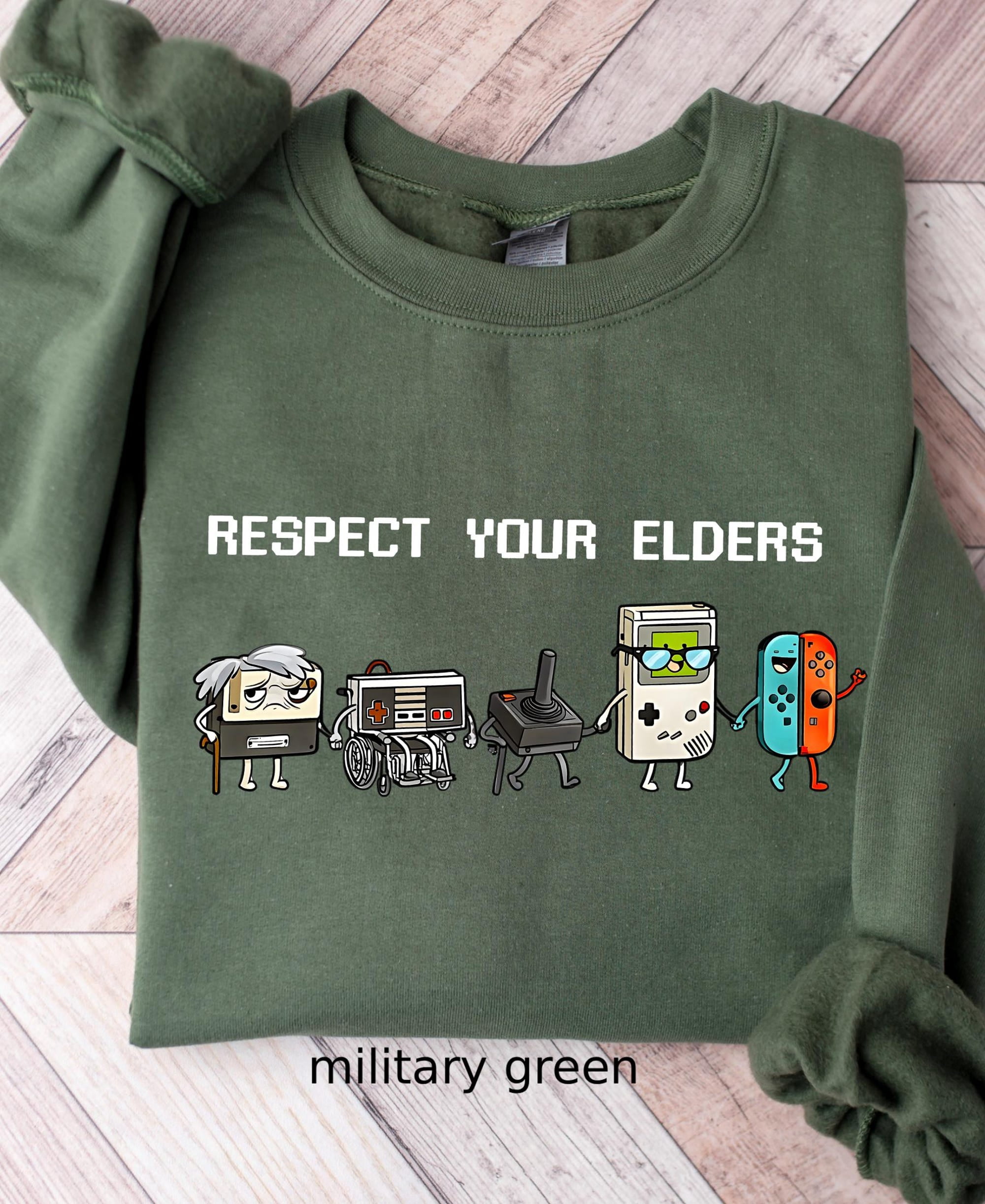 Respect Your Elders TShirt Old Controller Retro Gaming TShirt Funny ...