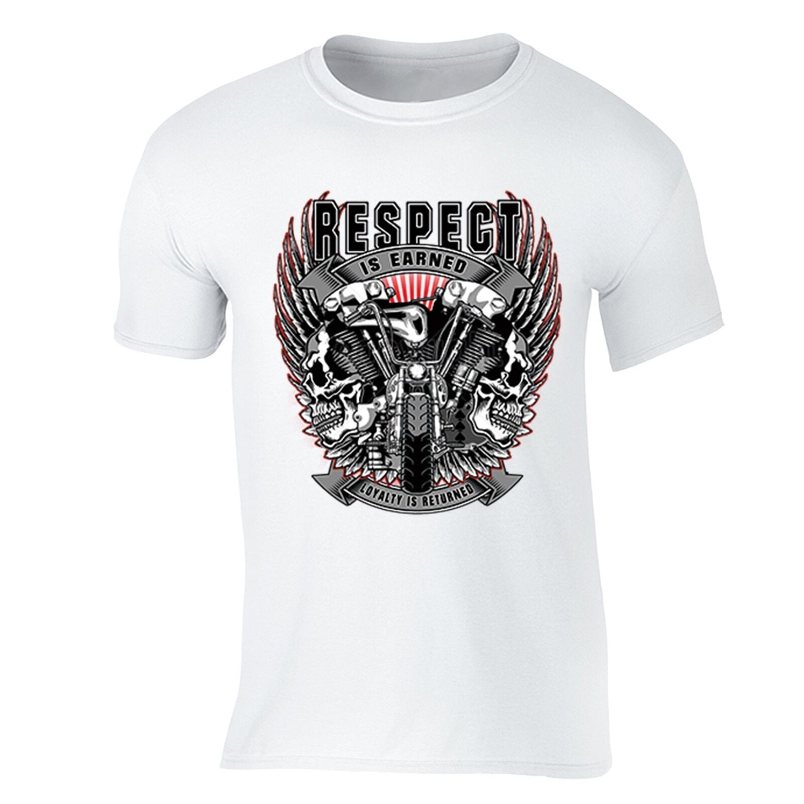 Respect earned Loyalty Returned Tshirt American Motorcycle Ghost Rider T-Shirt - Walmart.com