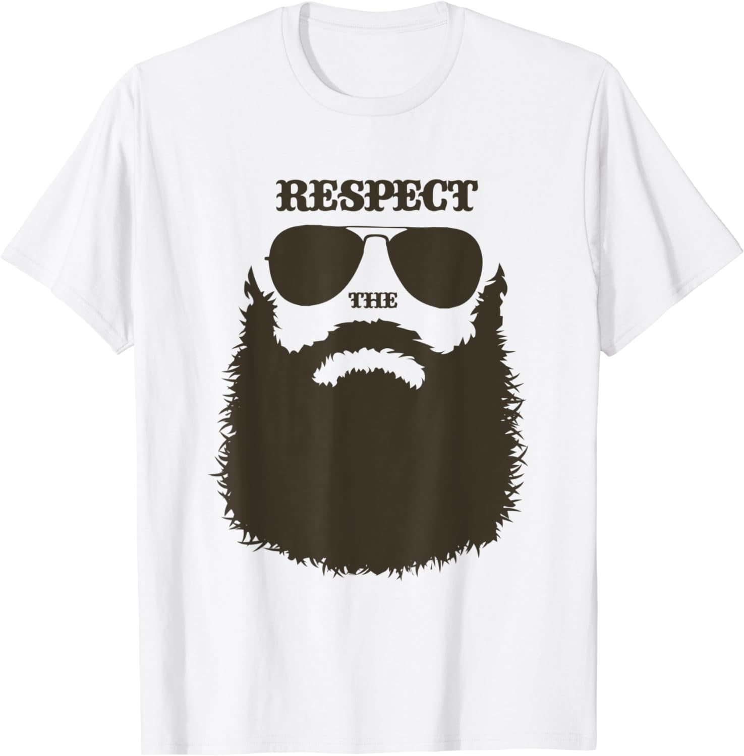 Respect the Beard Full Beard Men Facial Hair Bearded T-Shirt - Walmart.com