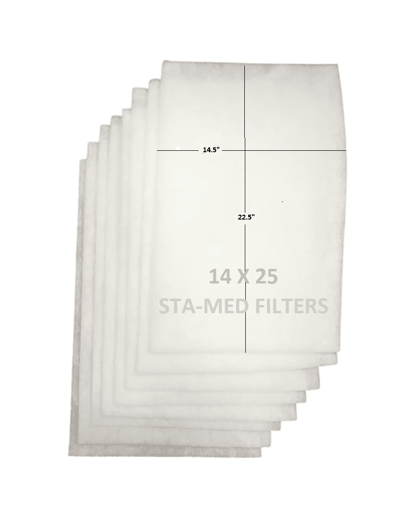 Respicaire 14x25 MicroClean 95 Replacement Media Filter Pad Refills ...