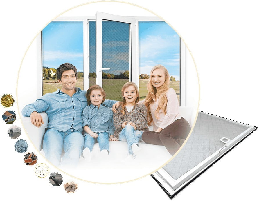 Respilon Air V.3.0 - Window Dust Pollen Allergen Odor Filter - 3 Layer ...