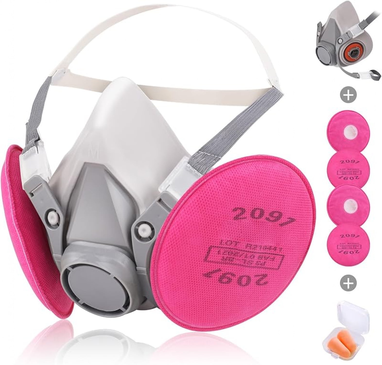 Respirator Mask, Reusable Gas Mask with Filters for Painting ...