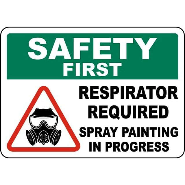 Respirator Required Sign Safety Signs Personal Protection Metal Tin \8 ...