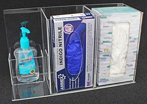 Respiratory Hygiene Station w/ 3 compartments and Wall Mounting Holes ...