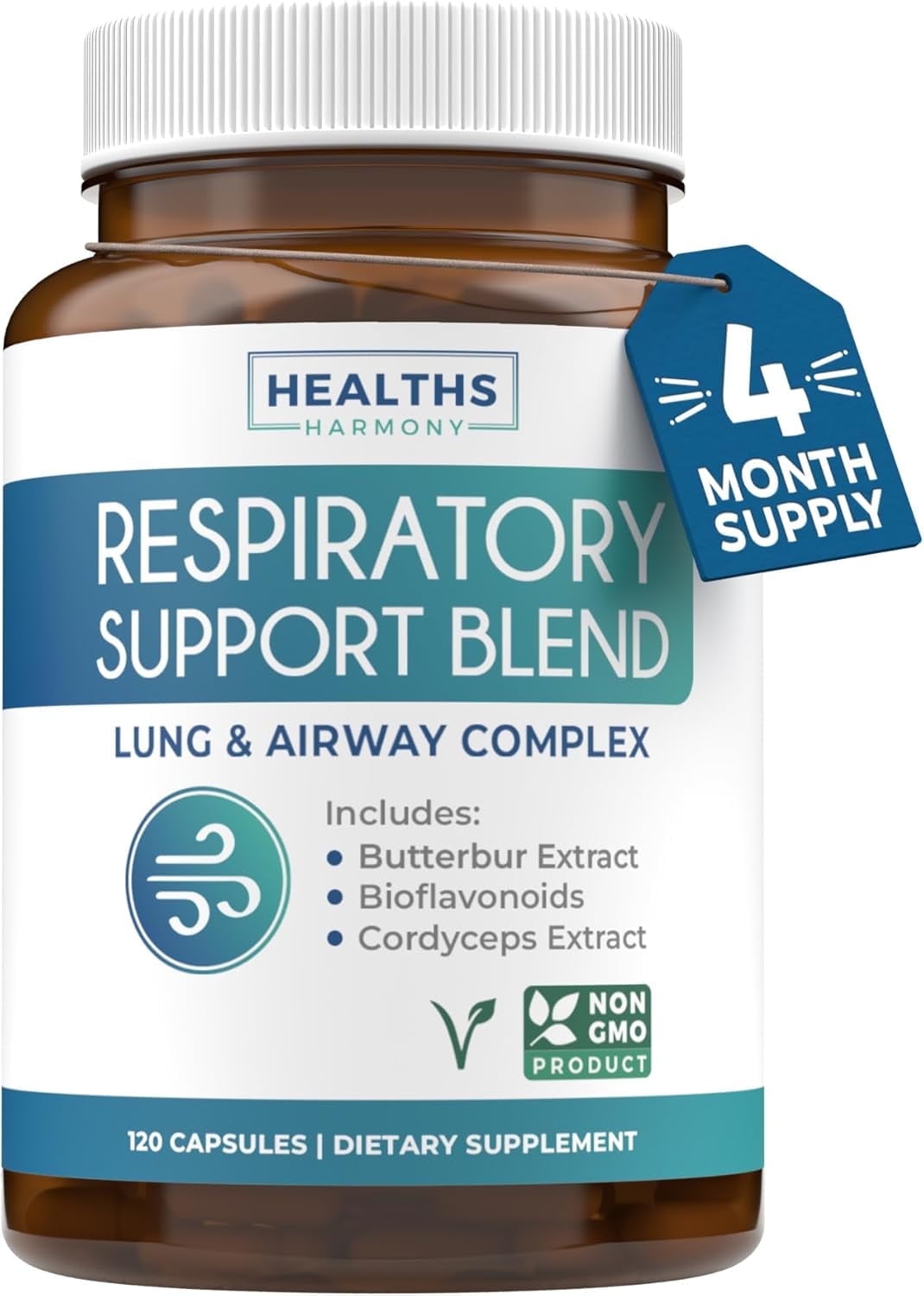 Respiratory Support Supplement (4 Month Supply) Deep Lung Cleanse for ...