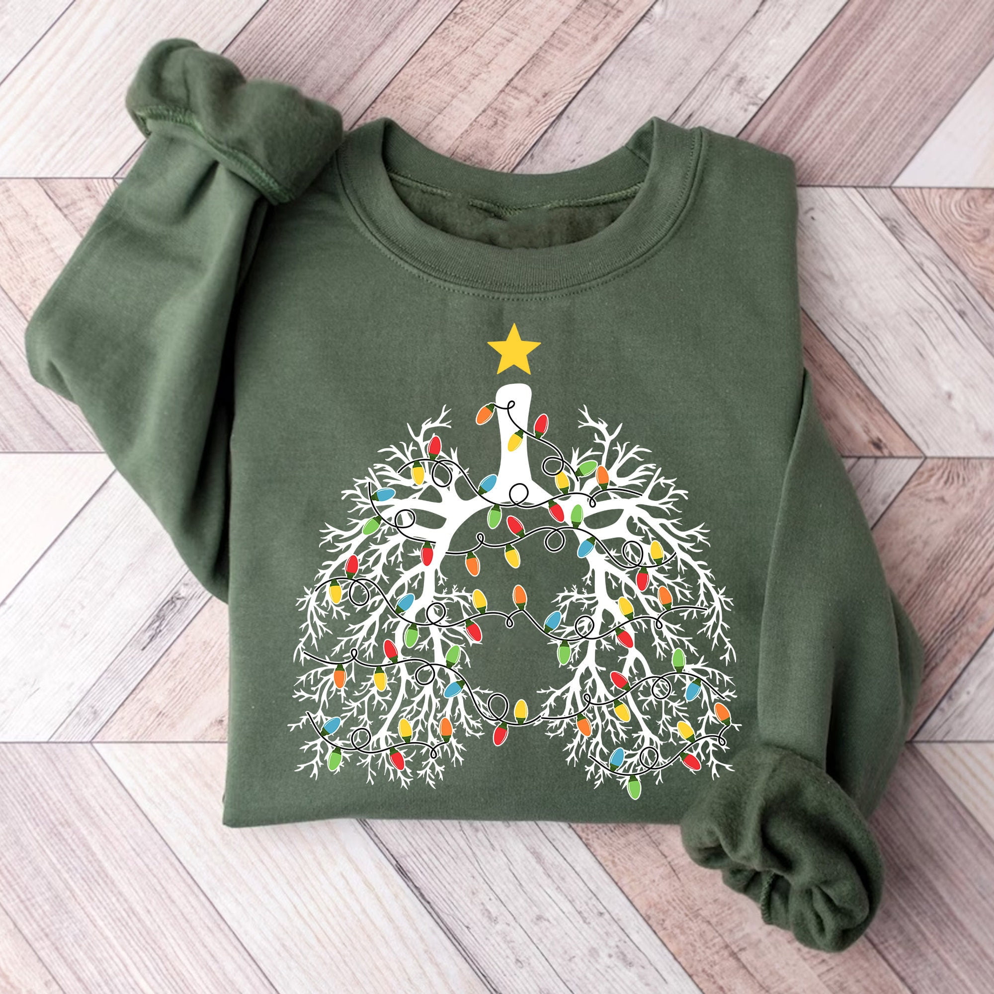 Respiratory Therapist Lung Christmas Shirt, Therapy RT, Nurse Christmas ...