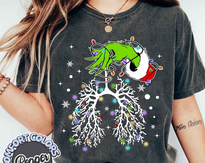 Respiratory Therapist Lung , Lung Lights , Nurse , Pulmonologist X-mas ...