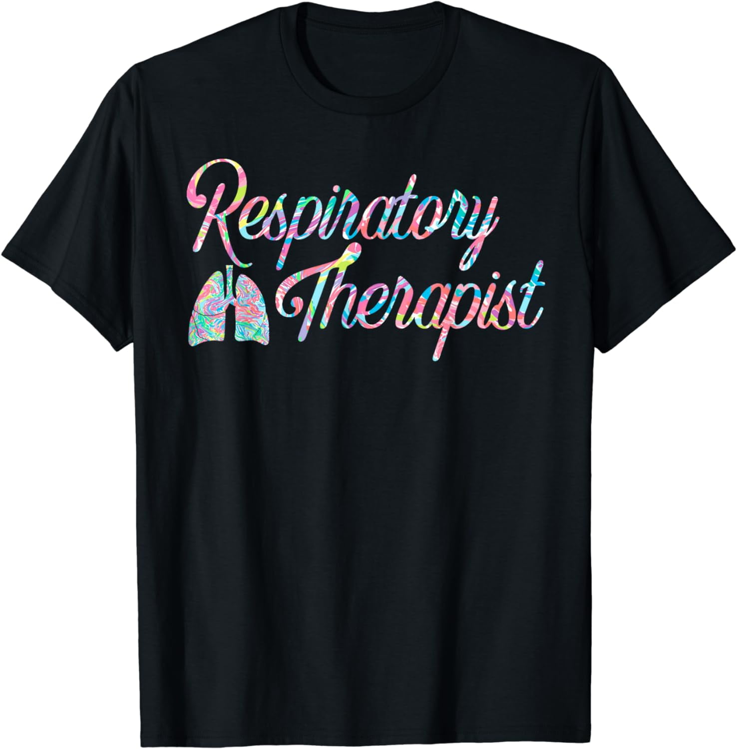 Respiratory Therapist RT Care Week Colorful Design Cotton T-Shirt ...