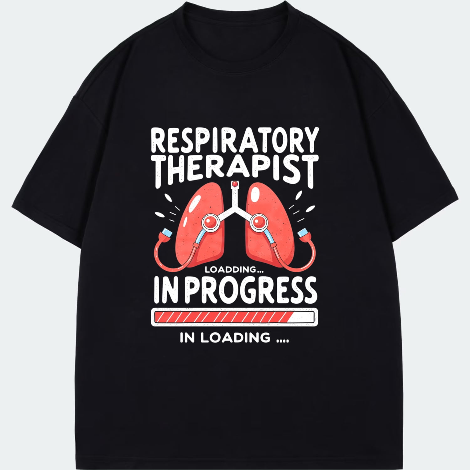 Respiratory Therapist T-Shirt Black Lungs And Text Design For Medical ...