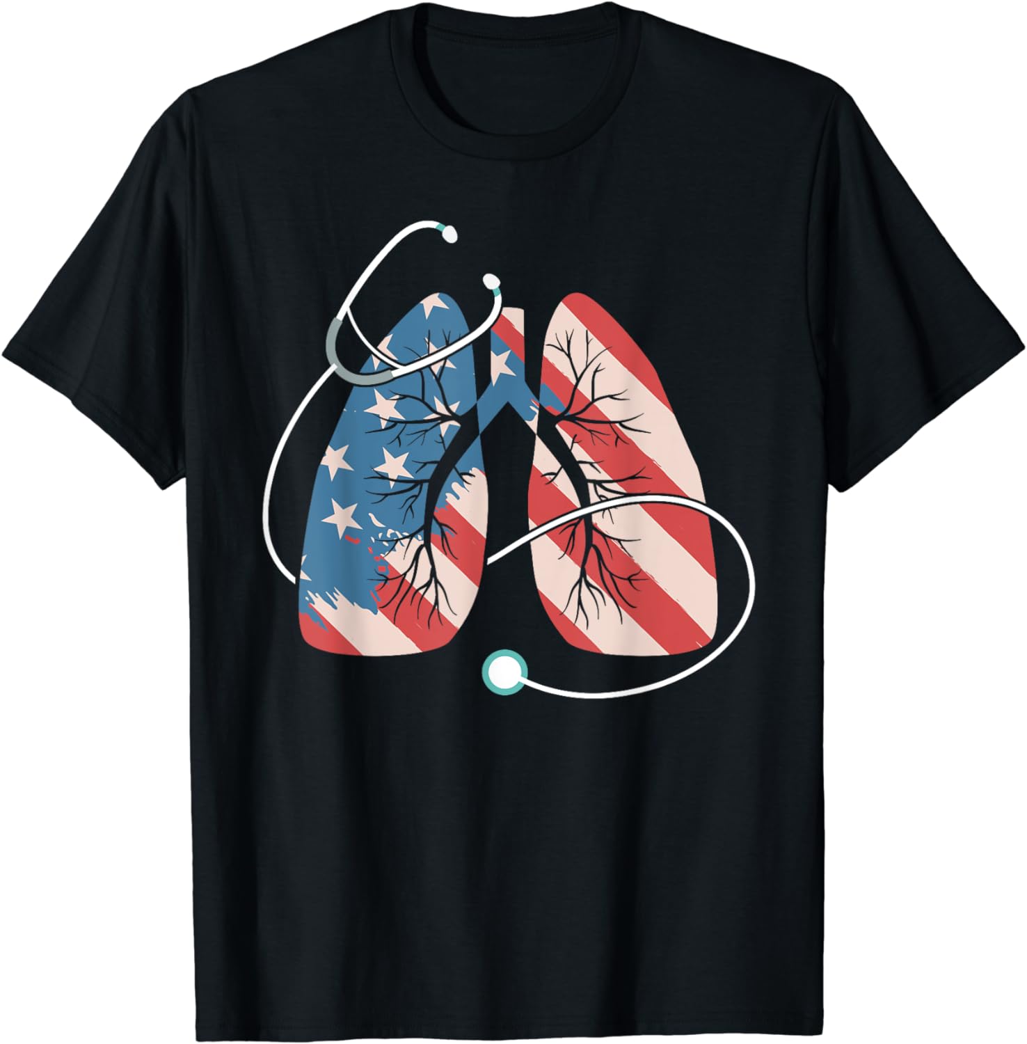 Respiratory Therapy - American Flag Patriotic T-Shirt - Walmart.com
