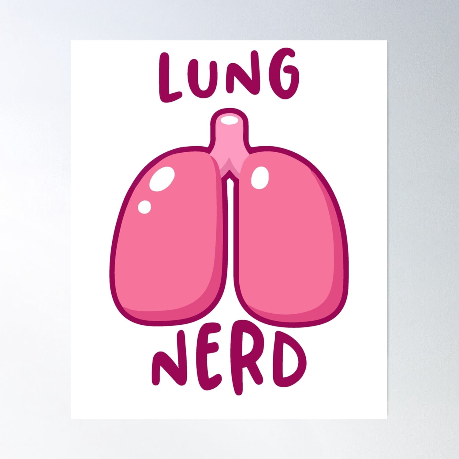 Respiratory Therapy Lung Nerd Poster Wall Art, Modern Wall Decor, 12x18 ...