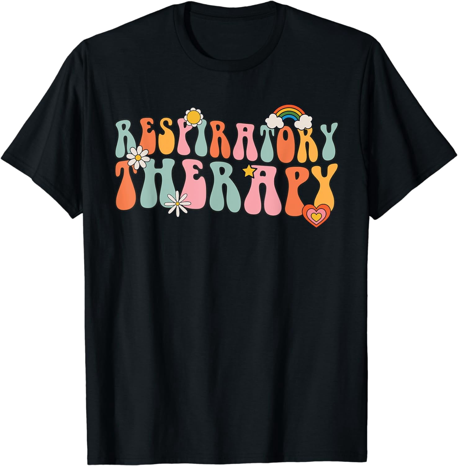Respiratory Therapy RT therapist RT Care Week Groovy Retro T-Shirt ...