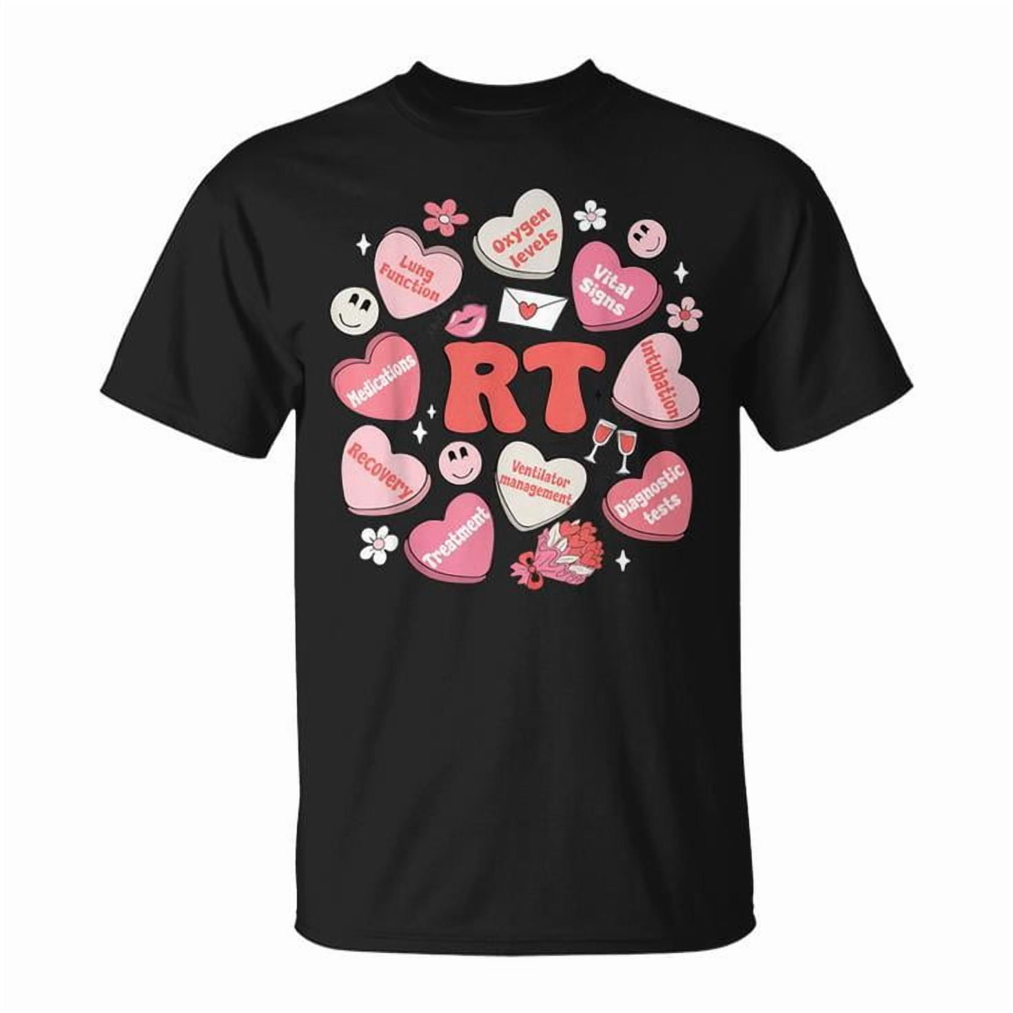 Respiratory Therapy Valentine’s Day Candy Heart Graphic Tee Unisex ...