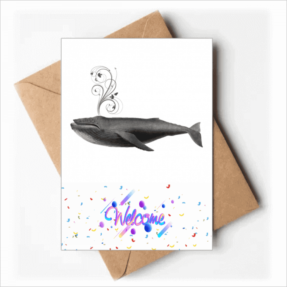 Respiratory Whale Waterjet Ribbon Welcome Back Greeting Cards Envelopes ...