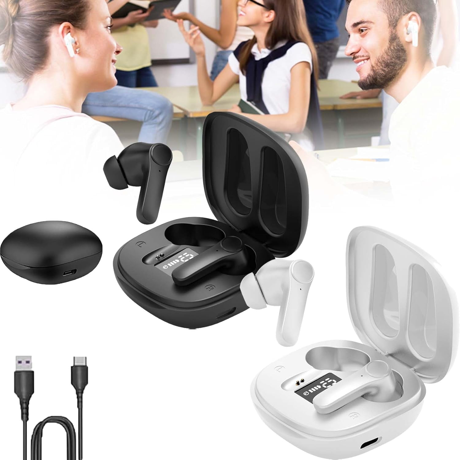 Respondvi Translating Earbuds, Language Translation Earbuds, 144 ...