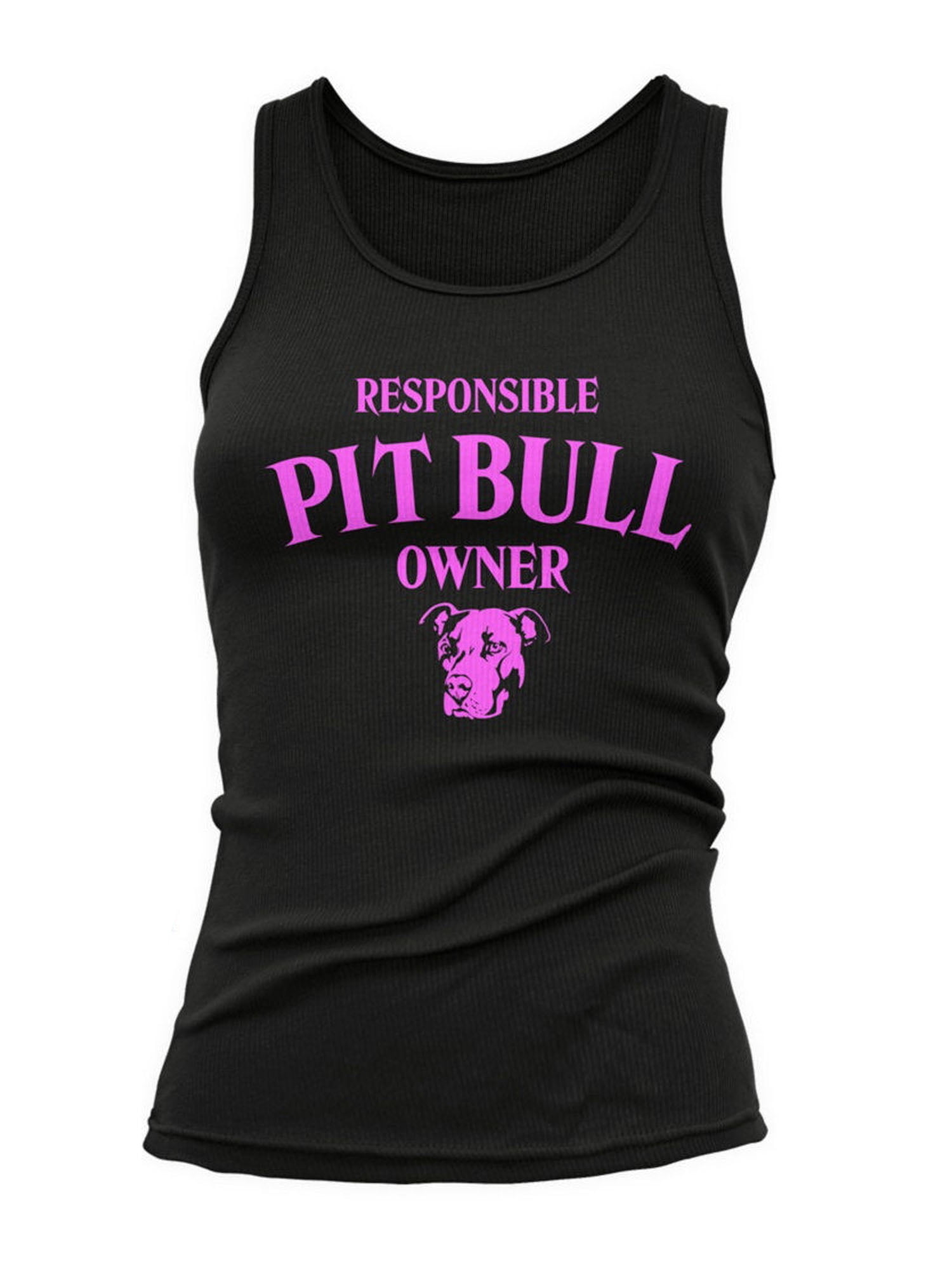 Responsible Pit Bull Owner Women's Fitted Tank, Pit Bull Mom - Walmart.com