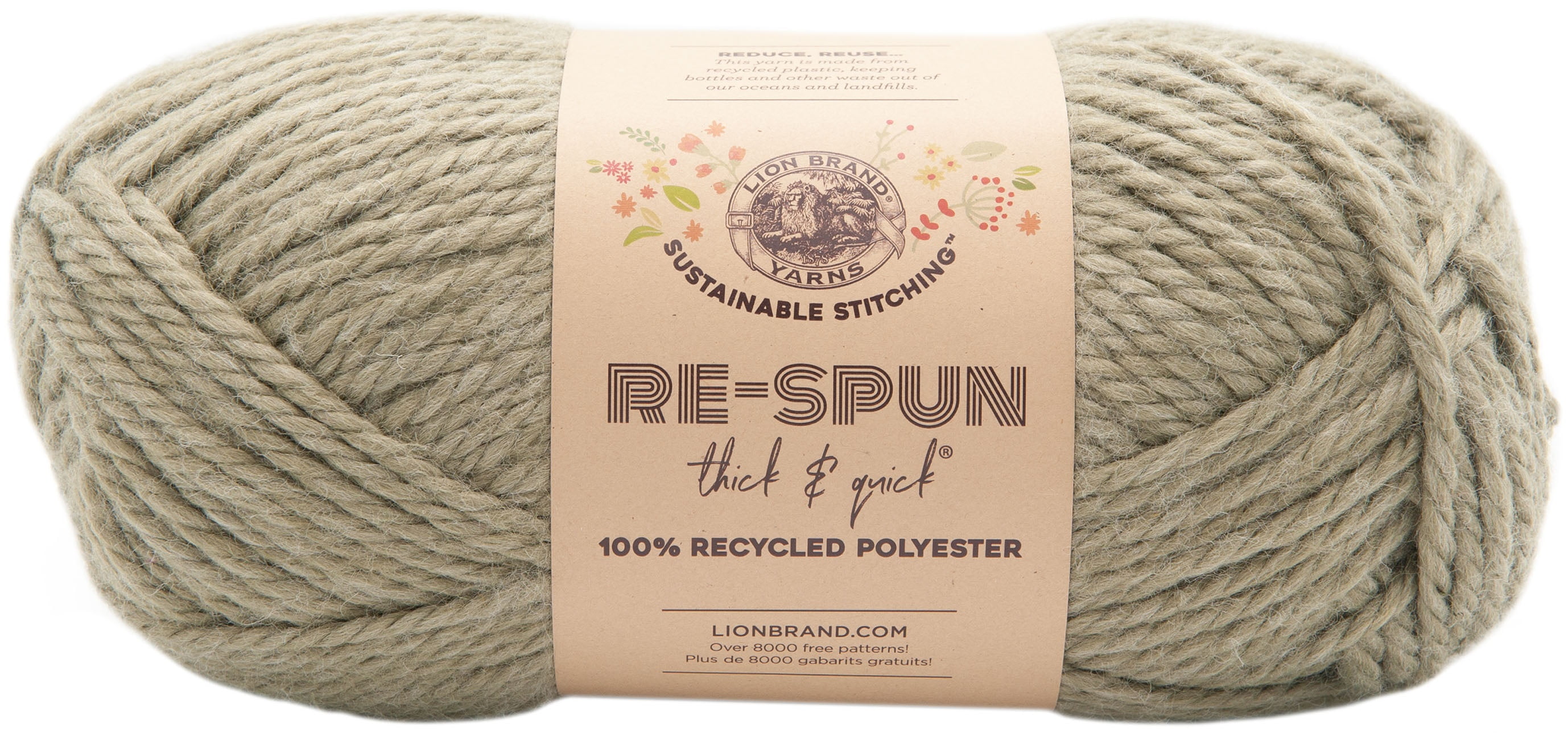 Lion Brand Re-Spun Thick & Quick Recycled Polyester Yarn 340g 223 yards ...
