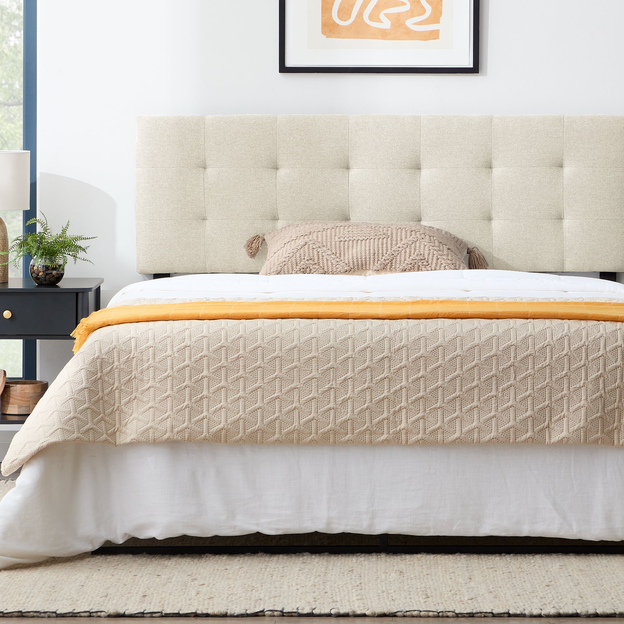 Free Shipping! Rest Haven Queen Upholstered Headboard, Square Tufted ...