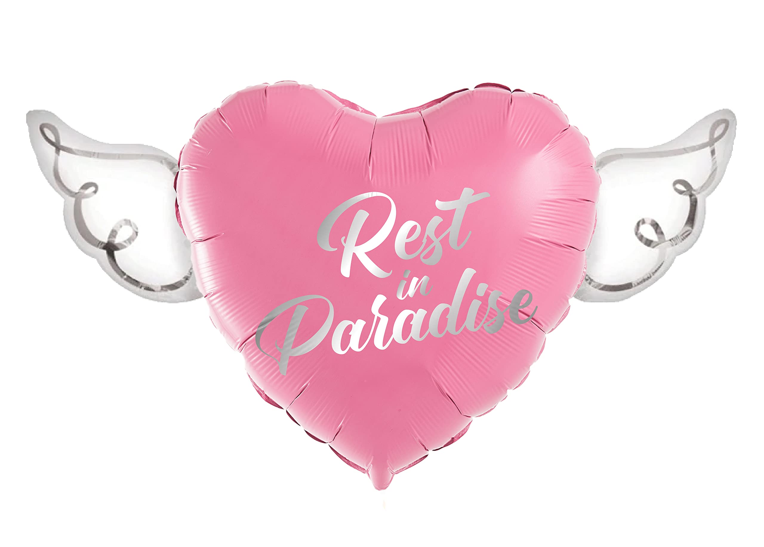 Rest In Paradise Heavenly MMF7 Balloons heart shaped with angel wings ...