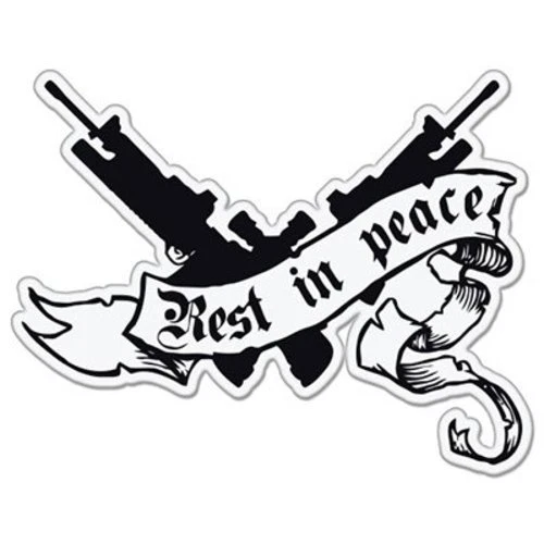 Rest In Peace Military Army Rip Car Sticker Phone Decal Water Bottle ...