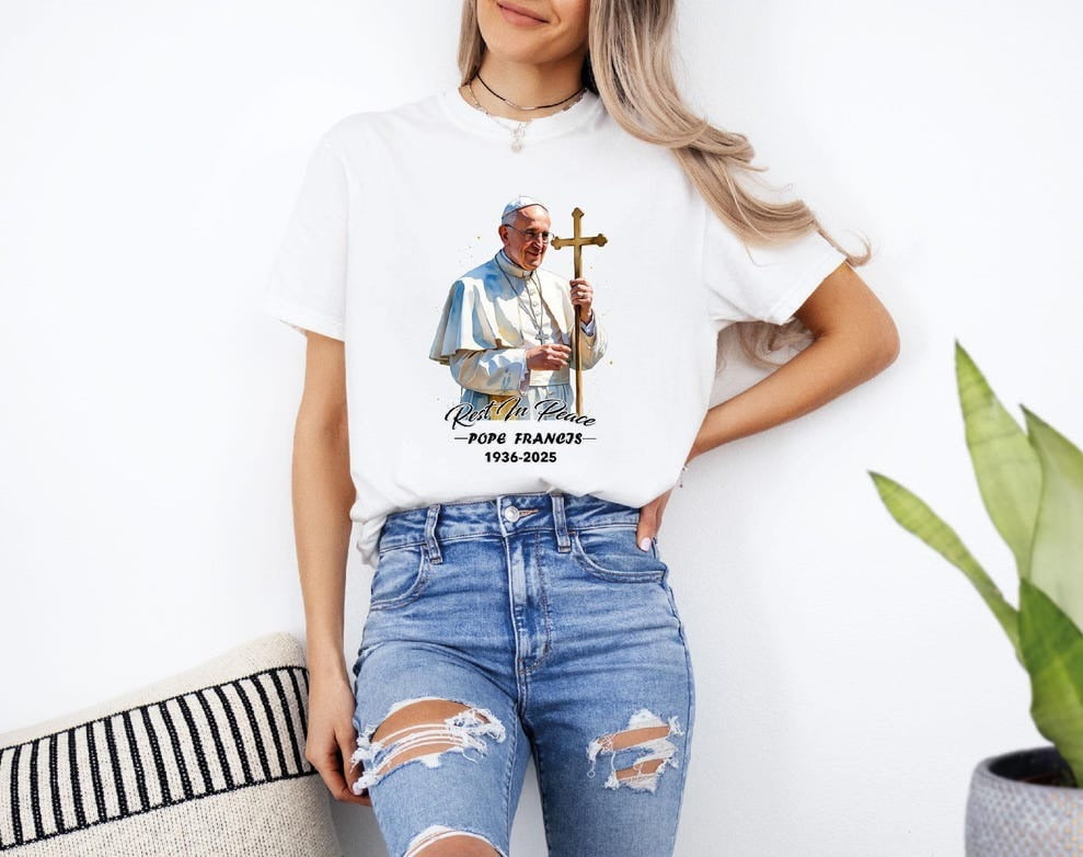 Rest In Peace Pope Francis Shırt Pope 1936-2025 Tee Pope Tribute with ...