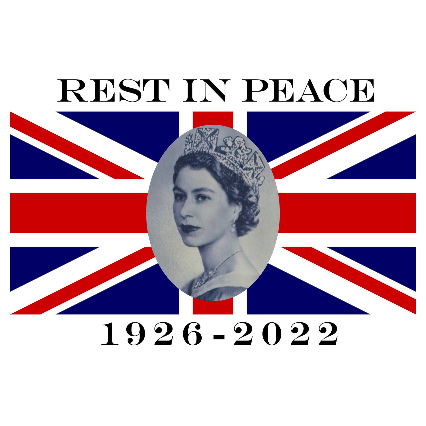 Rest In Peace Queen Elizabeth II Union Jack Flag Queen's Funeral ...