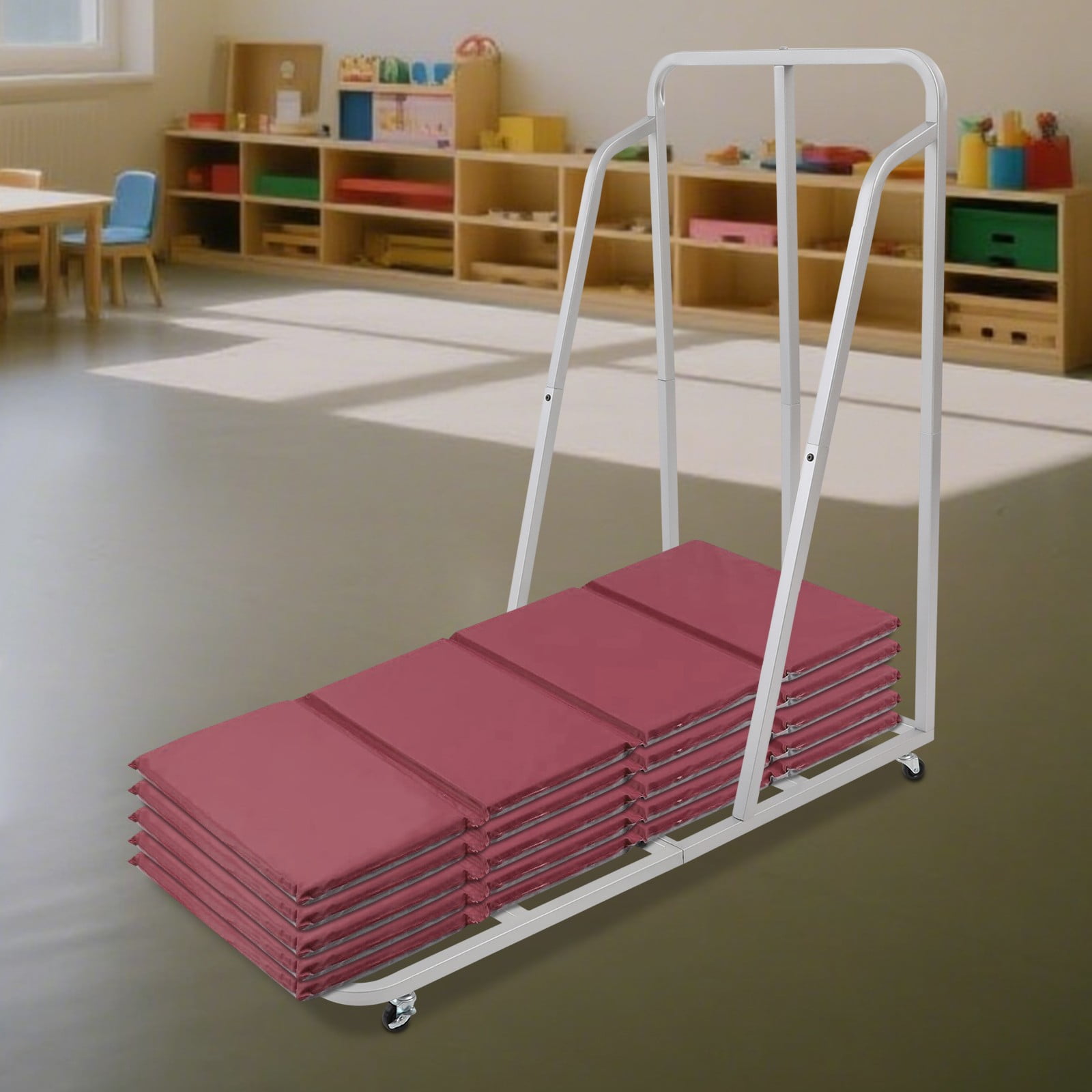 Rest Mat Trolley Storage Cart Rolling Cart for Sleeping Mats Teaching ...