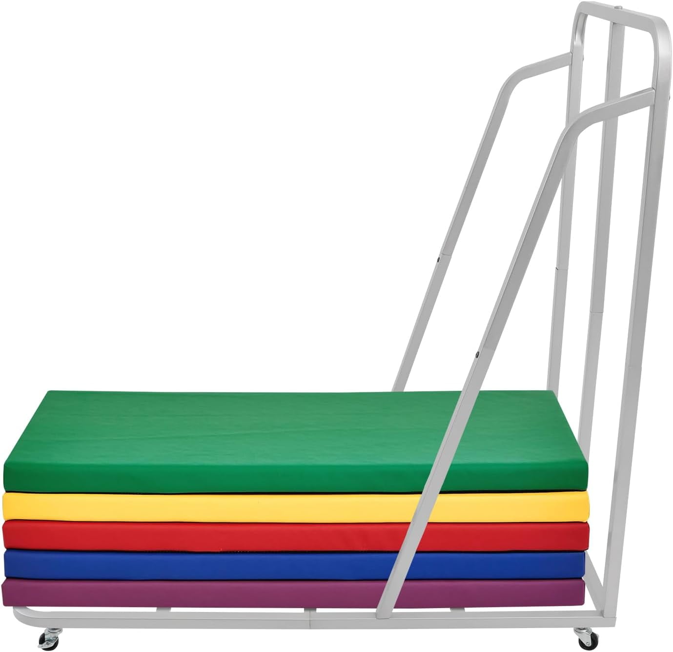 Rest Mat Trolley Storage Cart, Teaching Rolling Cart for Sleeping Mats ...