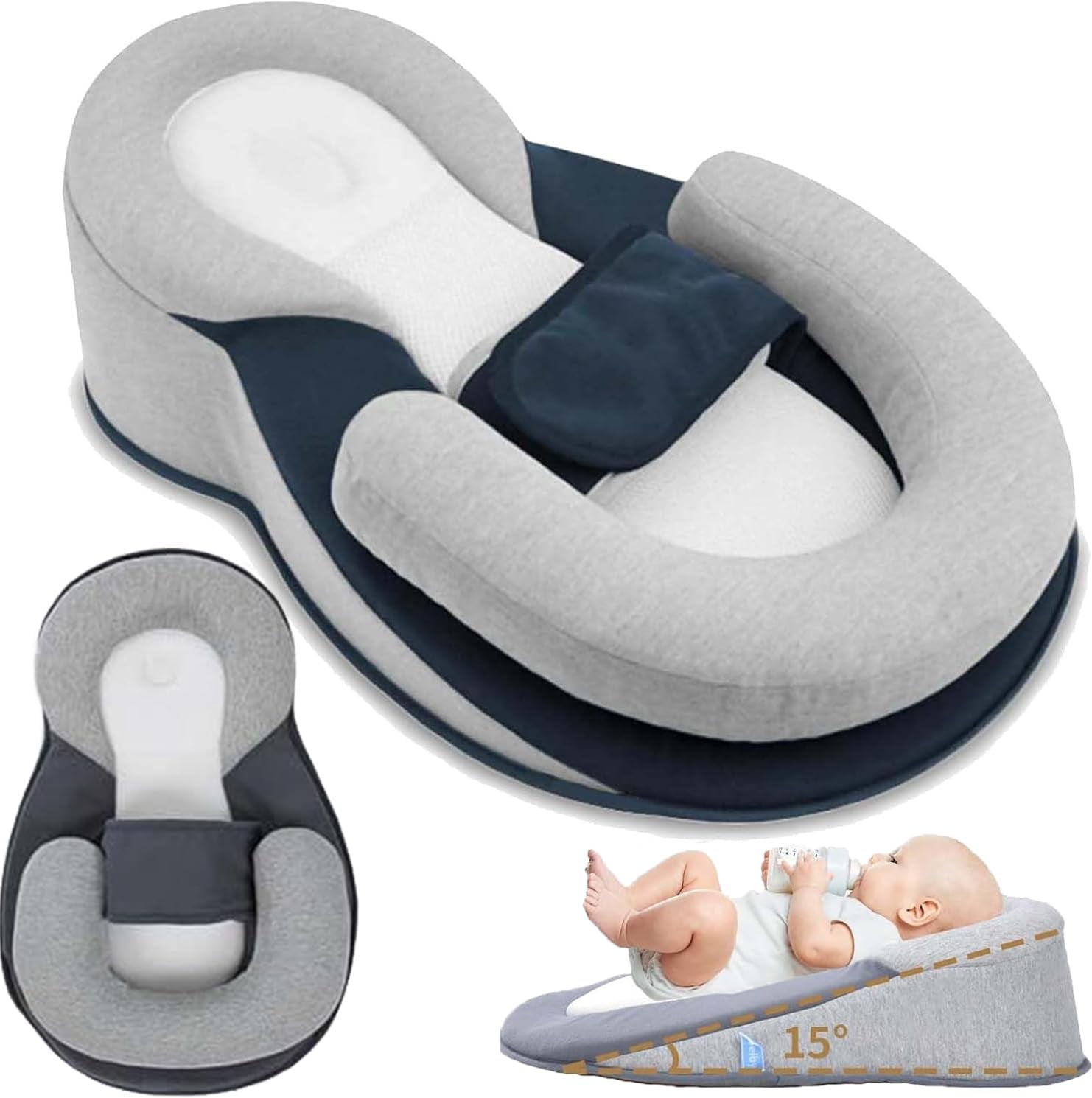 Rest Nest Baby Bed Acid Reflux With Strap, For Bottle Feeding,Tummy ...