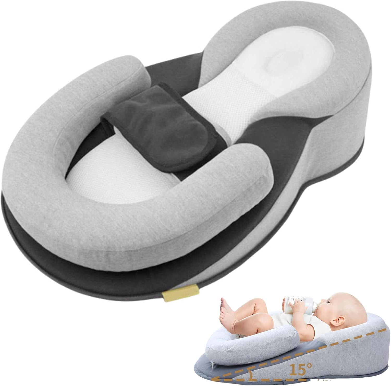 Baby Pod Rootling Baby Feeding Pillow, Anti Overflow Feeding Pillow For ...