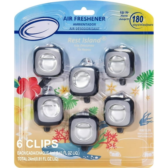 Rest Scent Freshener Clip, 6 Vent Clips, 4ml Each, Long Lasting ...