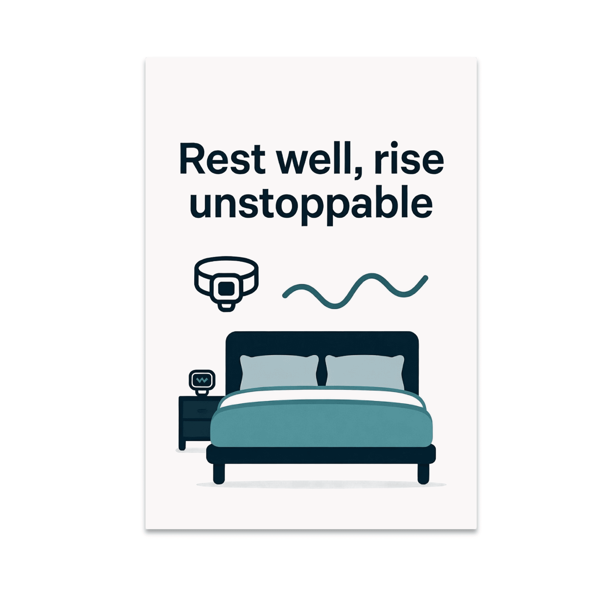 Rest Well Rise Unstoppable Poster Art - Bedroom Decor - 13x19 Poster ...
