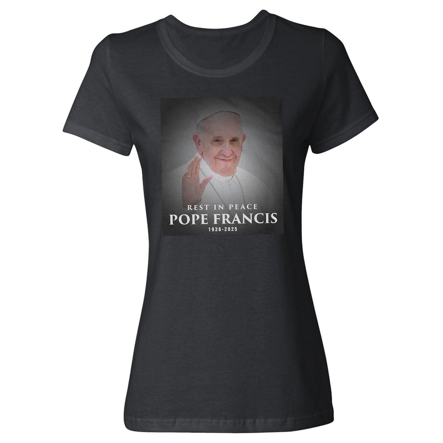 Rest in Peace Pope Francis - 1936-2025 Remembrance Ladies' Crewneck T ...