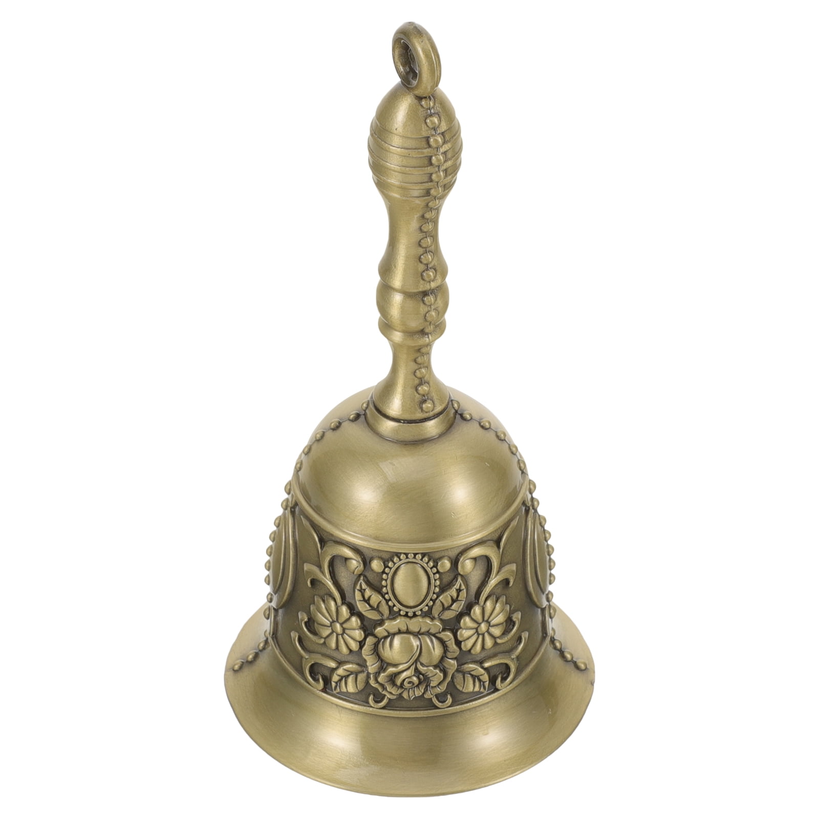 OUNONA Vintage Hand Bell Multi functional Call Bell Loud Sound Metal ...