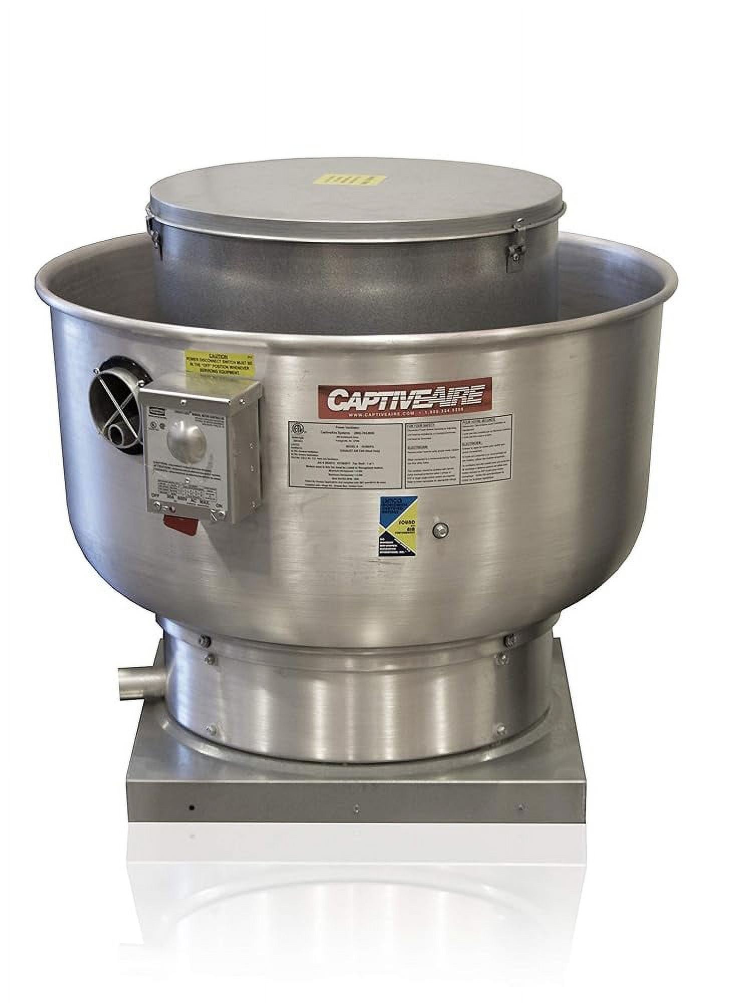 Restaurant Canopy Hood Grease Rated Exhaust Fan- High Speed Direct ...