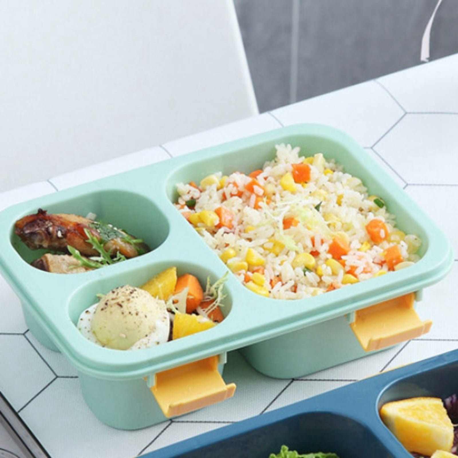 Restaurant Containers Metal Lunch Container Single Layer Compartment ...