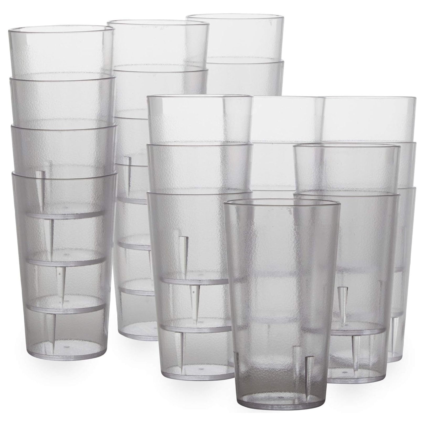 Restaurant Grade BPA 12oz Clear Plastic Cup 24pk. Break Resistant ...