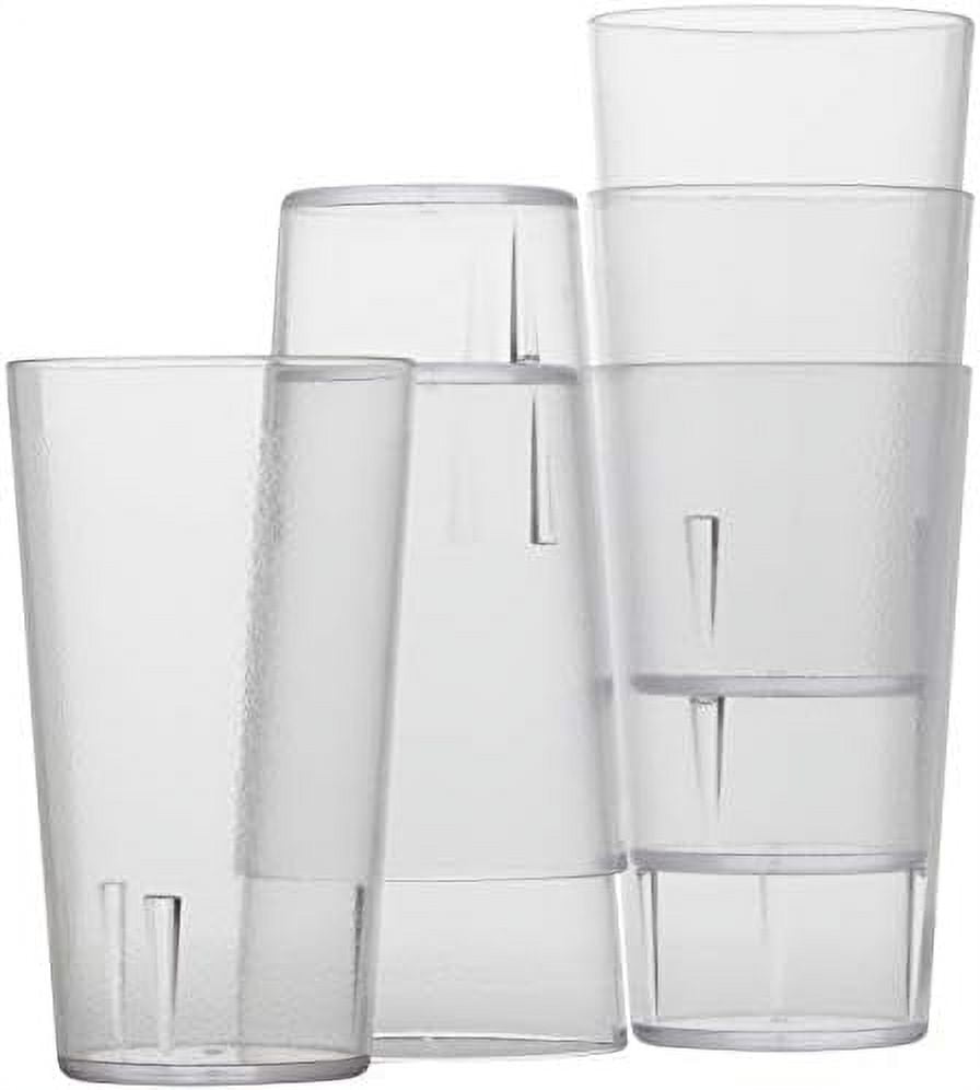 Restaurant Grade, BPA Free 12Oz Clear Plastic Cup 6 Pk. Break Resistant ...