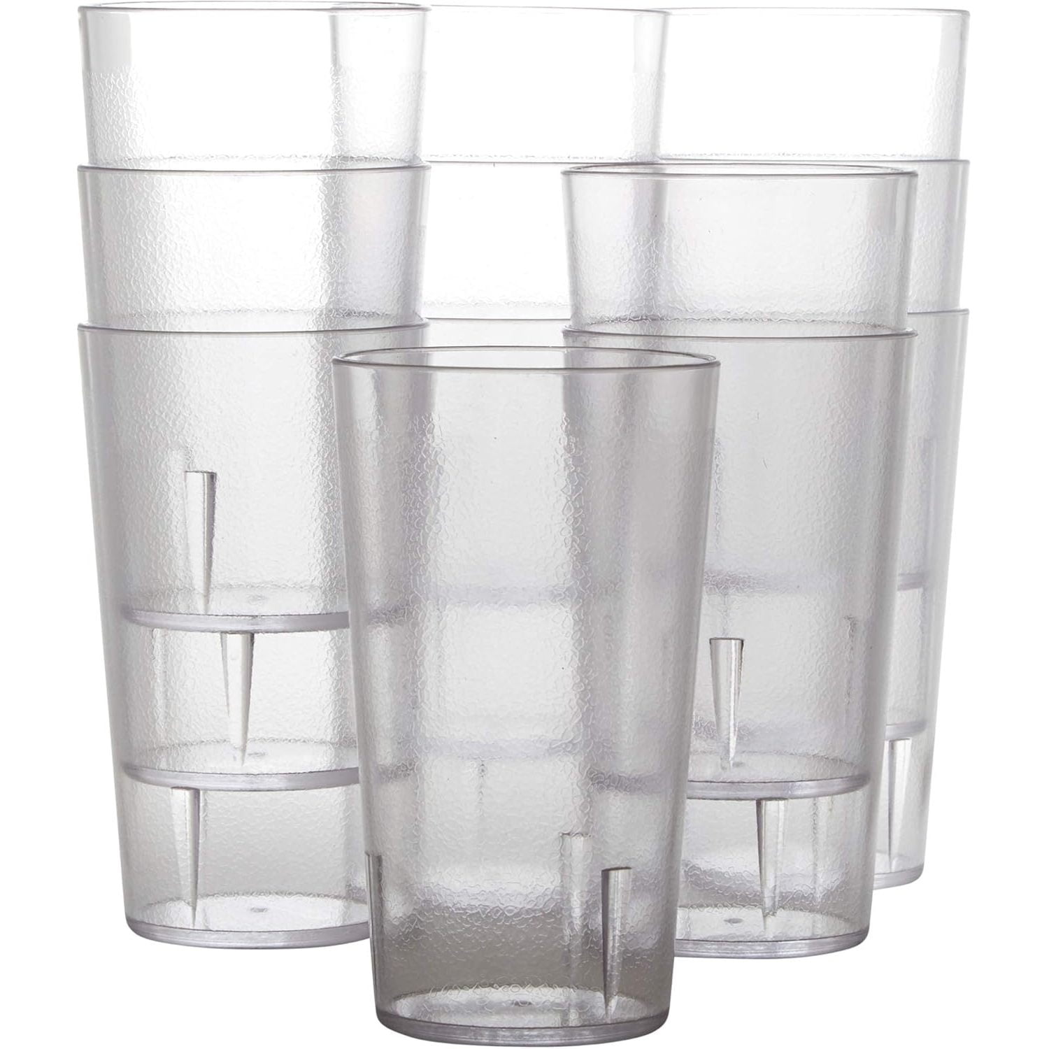 Restaurant Grade, BPA-Free 12oz Clear Plastic Cups 12pk. Super Durable ...