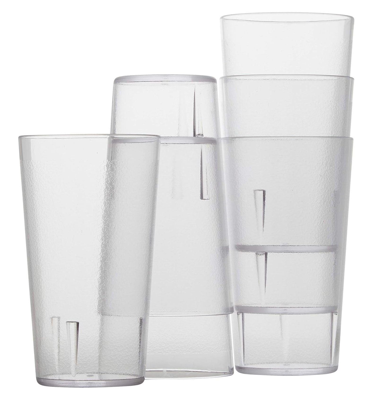 Restaurant Grade, BPA-Free 12oz Clear Plastic Cups 6pk. Super Durable ...