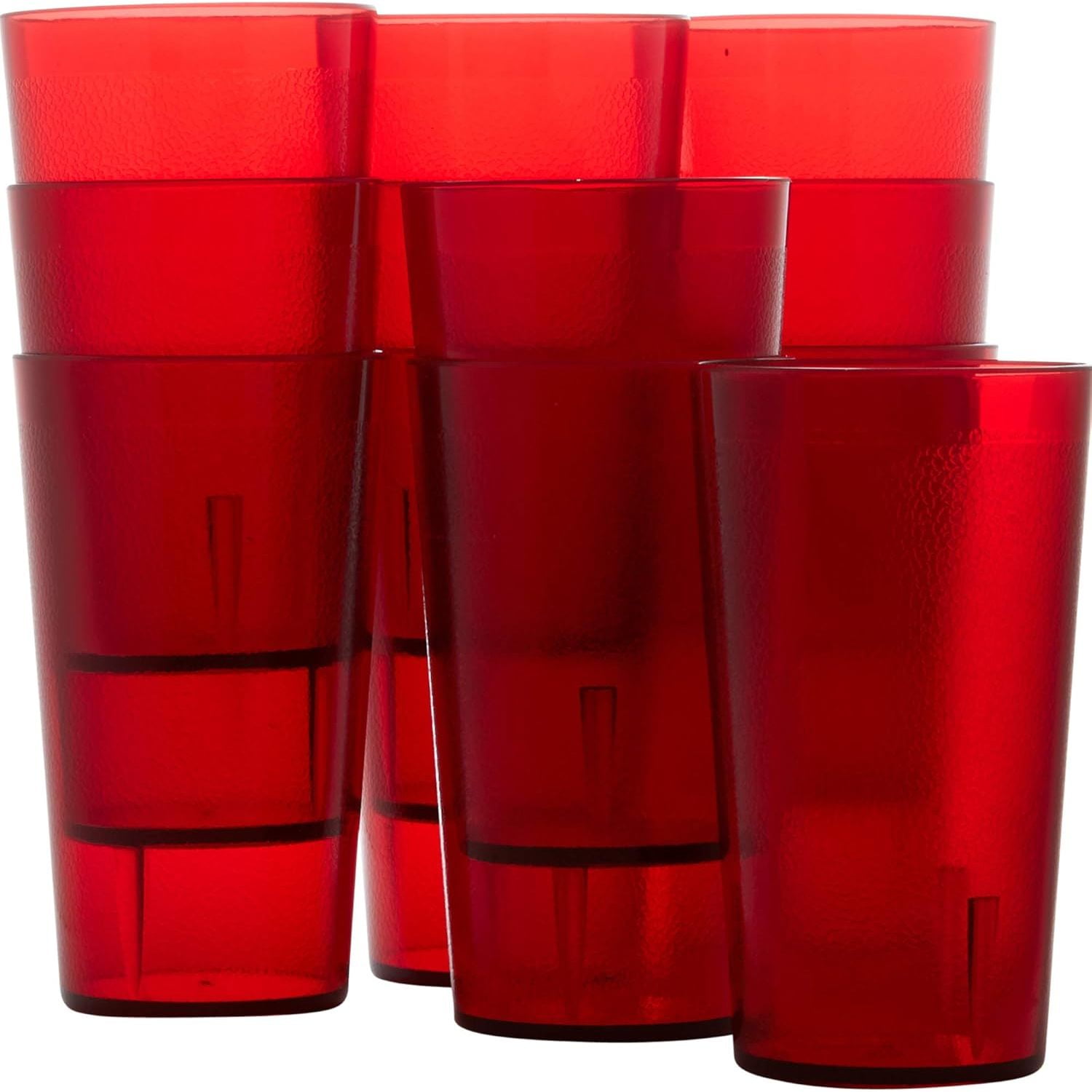 Restaurant Grade, BPA-Free 12oz Red Plastic Cups 12pk. Super Durable ...