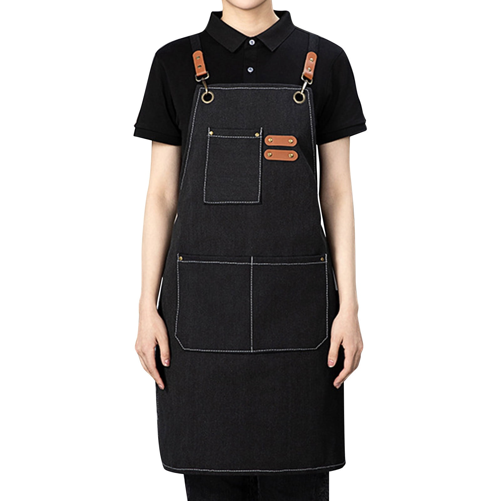 Restaurant Half Cut Apron, Kitchen Hanging Neck Apron, Chef Work Apron ...