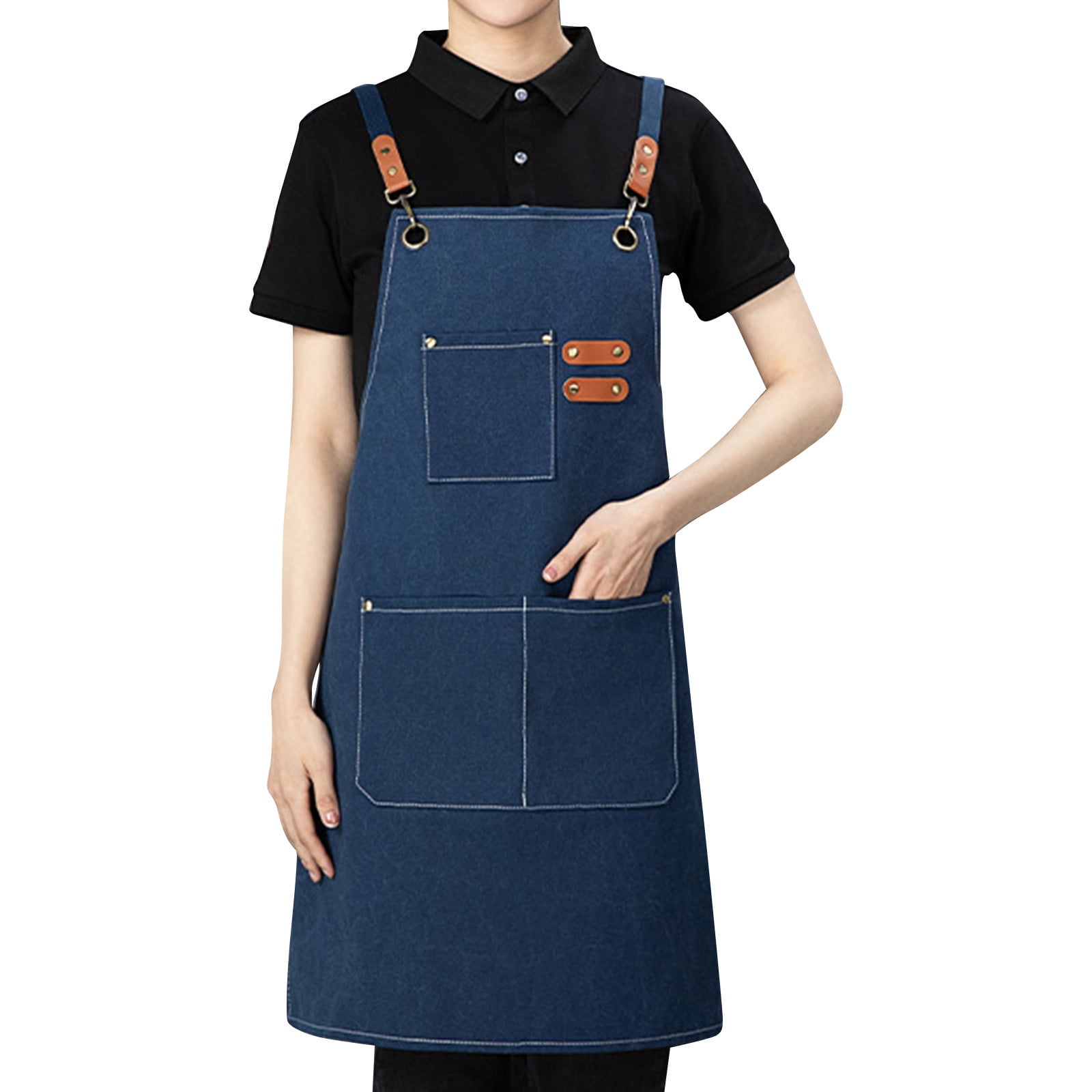 Restaurant Half Cut Apron, Kitchen Hanging Neck Apron, Chef Work Apron ...