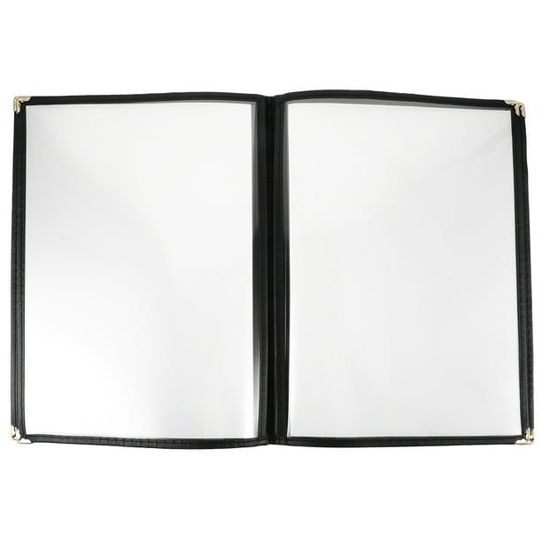 Restaurant Menu Cover Transparent Binder Reusable Menu Price Book Shell ...