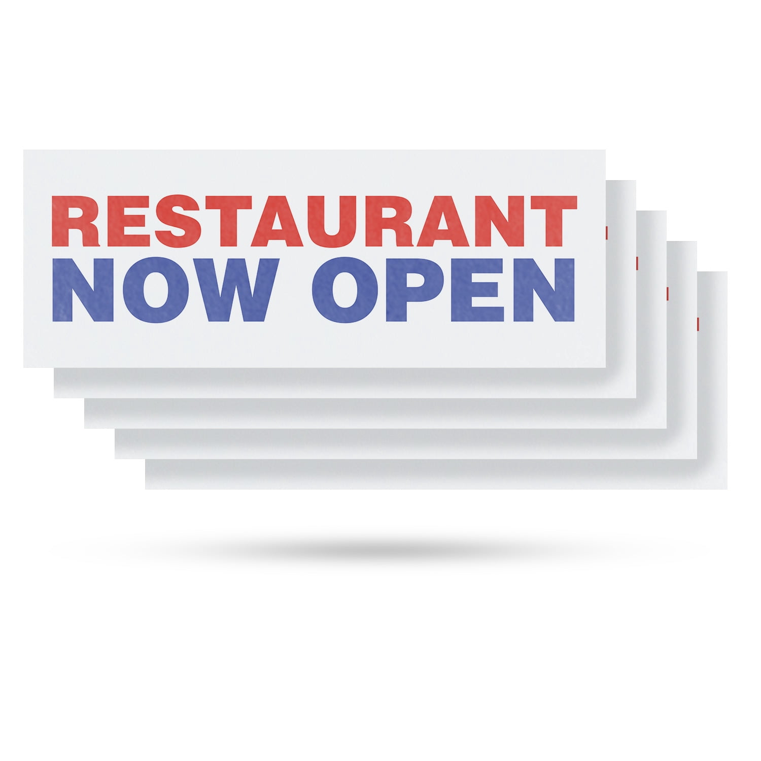 Restaurant Now Open Vinyl Decal 5 Pack of 12 Inch x 5 Inch Weatherproof ...