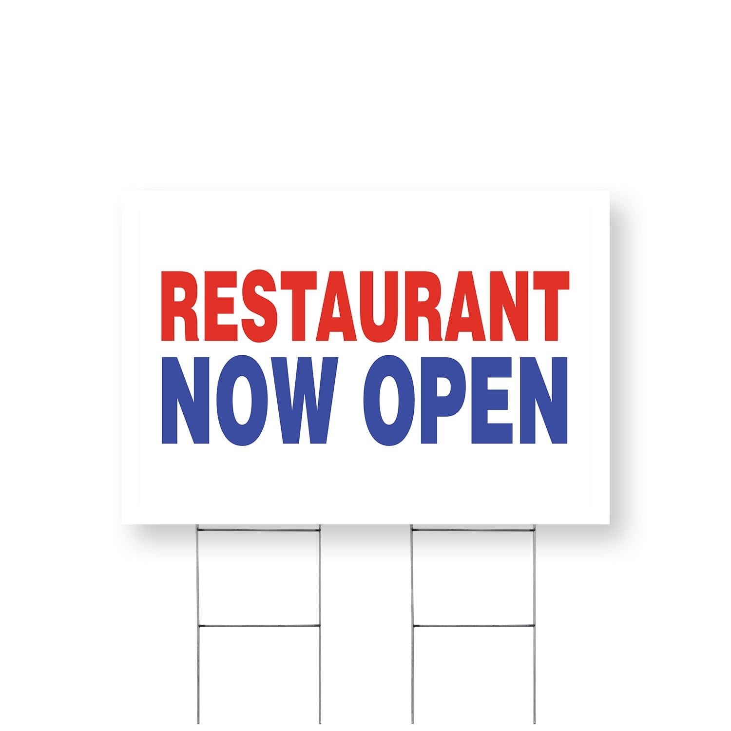 Restaurant Now Open Yard Sign 24 Inch x 36 Inch Double Sided ...