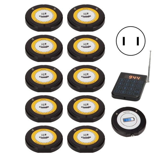 Restaurant Pager System 1000m / 3281ft Long Distance Wireless Coaster ...