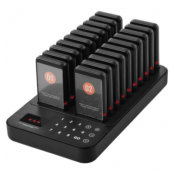 Restaurant Pager System, Wireless 400m Queue Management System with 20 ...